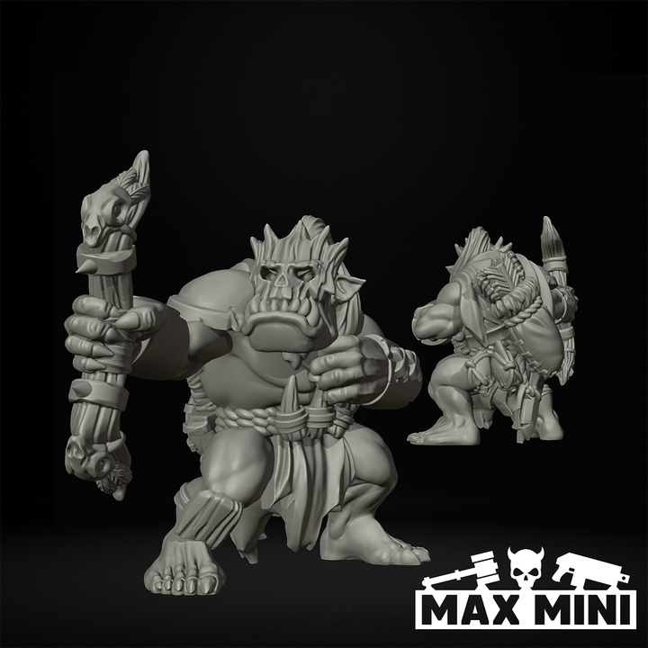 3D Printable Orc Savage Archer Command by Max Mini